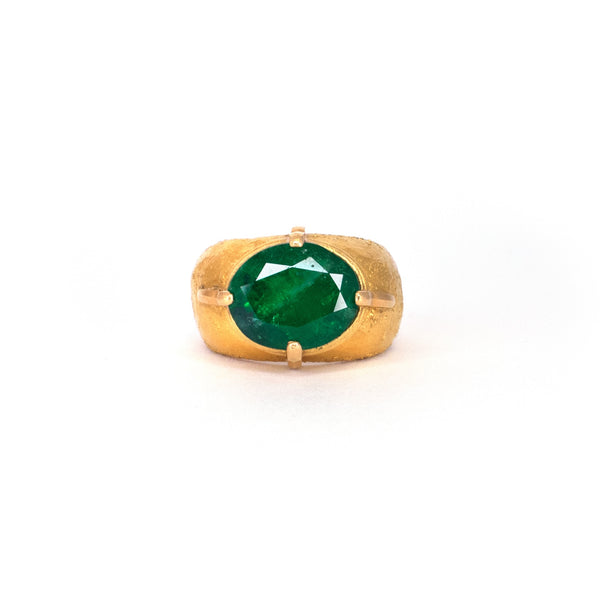 One of a kind emerald and gold ring – EmeraldStudio